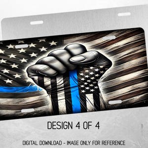 Police License Plate PNG Bundle Police Officer License Plate Design USA ...