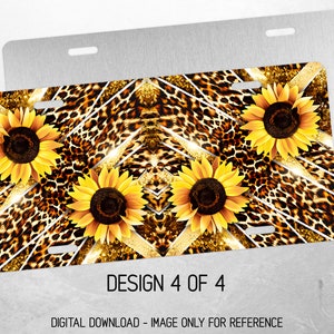 Leopard Print License Plate PNG Cheetah Print License Plate Design ...