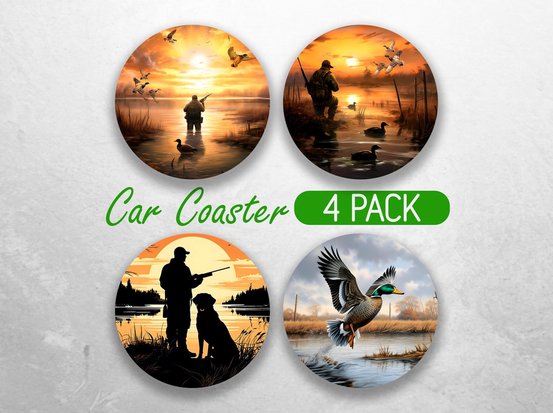 Duck Hunting Car Coaster PNG Mallard Duck Car Coaster Sublimation ...