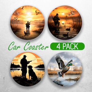 Duck Hunting Car Coaster PNG Mallard Duck Car Coaster Sublimation ...