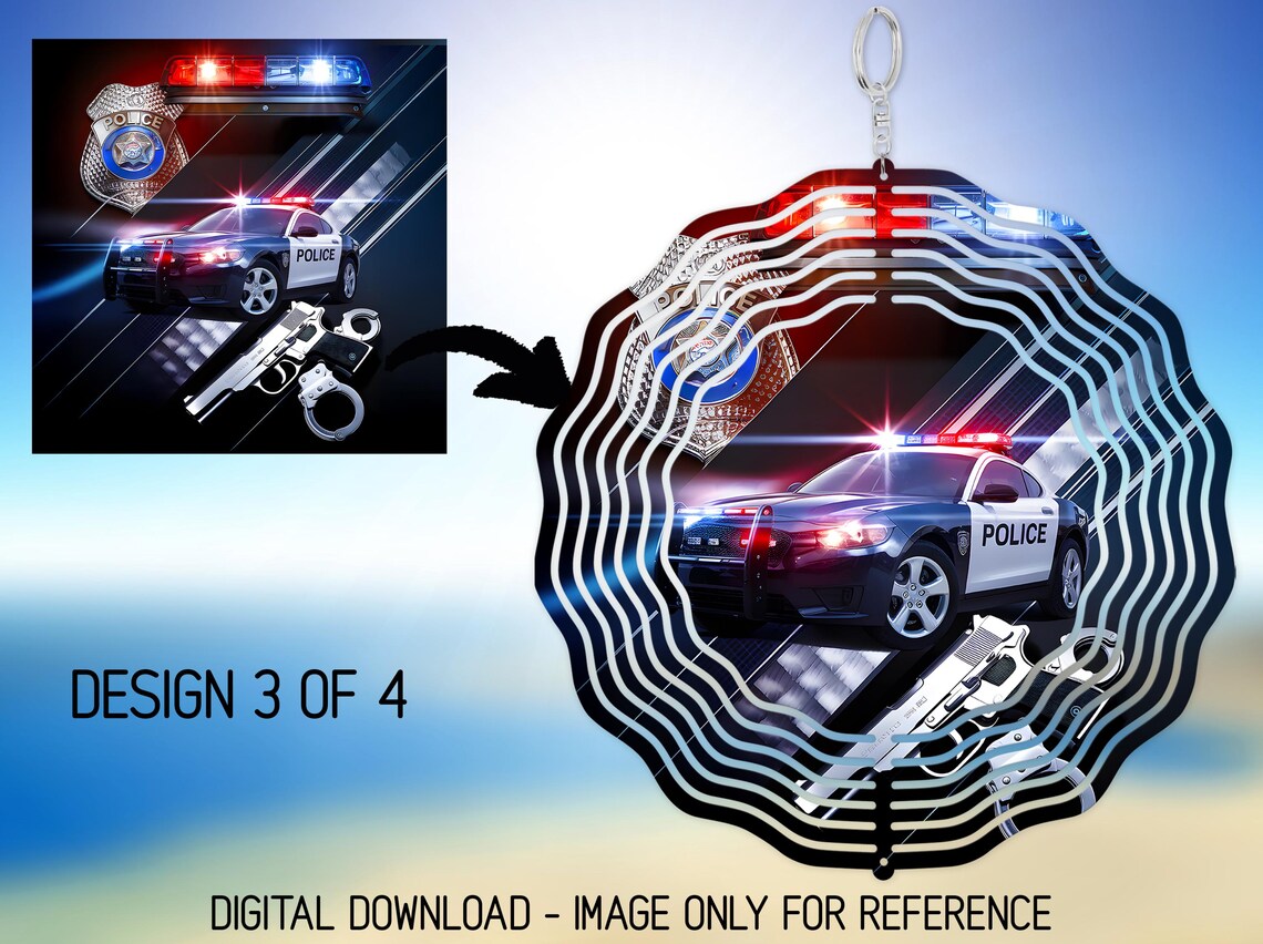 Police Wind Spinner PNG Design Bundle Police Officer Windspinner PNG ...