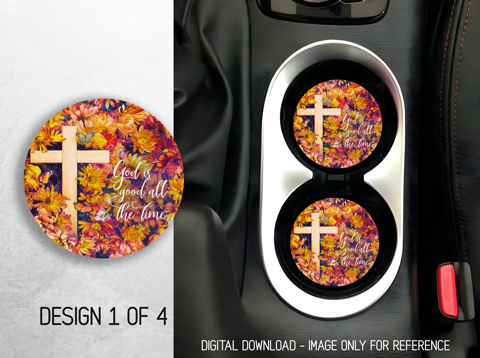God is Good All the Time Car Coaster PNG Bundle Faith Christian Coaster ...