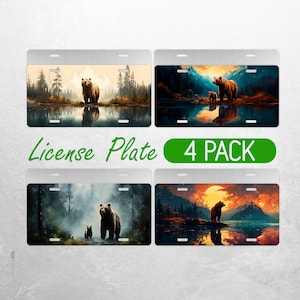 Black Bear License Plate PNG Bundle 3D Hunting License Plate Design ...