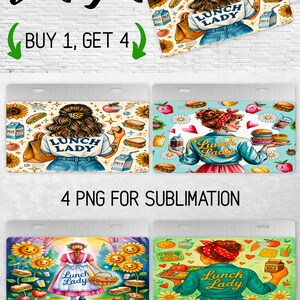 Lunch Lady License Plate PNG Bundle School Lunch Squad License Plate ...