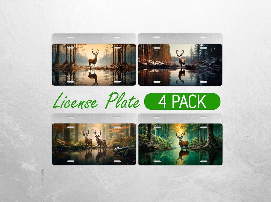 Lake Deer License Plate PNG Buck Hunting License Plate Design Camo ...