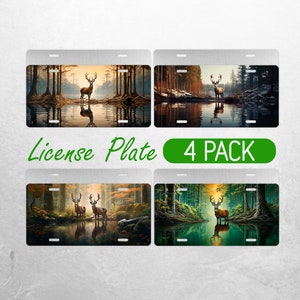 Lake Deer License Plate PNG Buck Hunting License Plate Design Camo ...