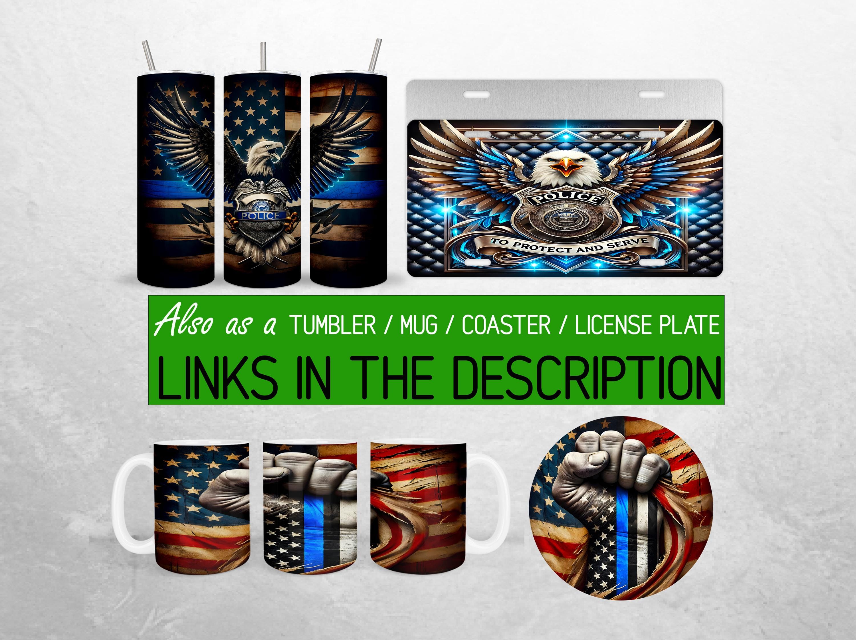 Police License Plate PNG Bundle Police Officer License Plate Design USA ...