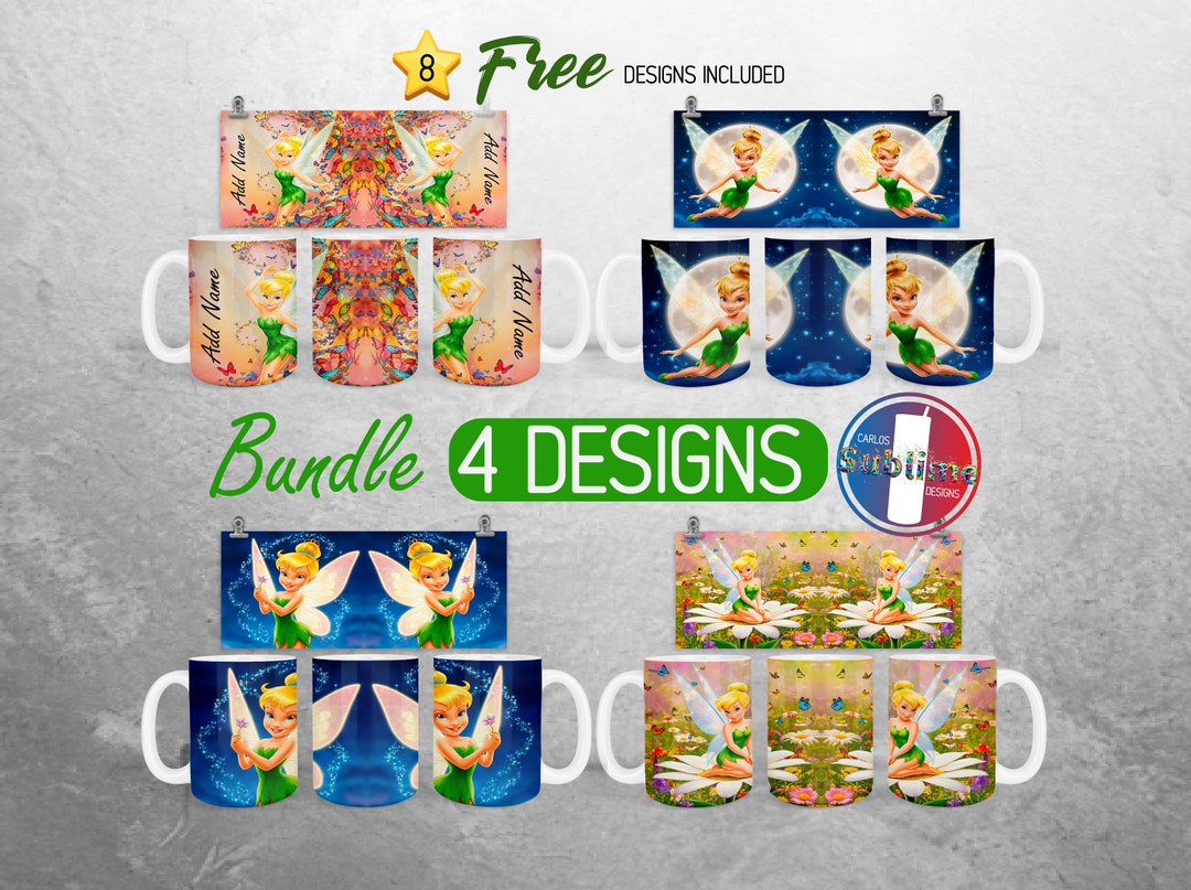 3D Enchanted Fairy Mug Wrap PNG Bundle Cute Princess 11oz and 15oz Mug ...