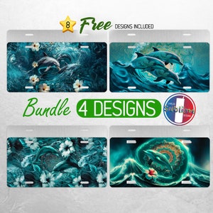 Cute Dolphin License Plate PNG Ocean Beach License Plate Design ...