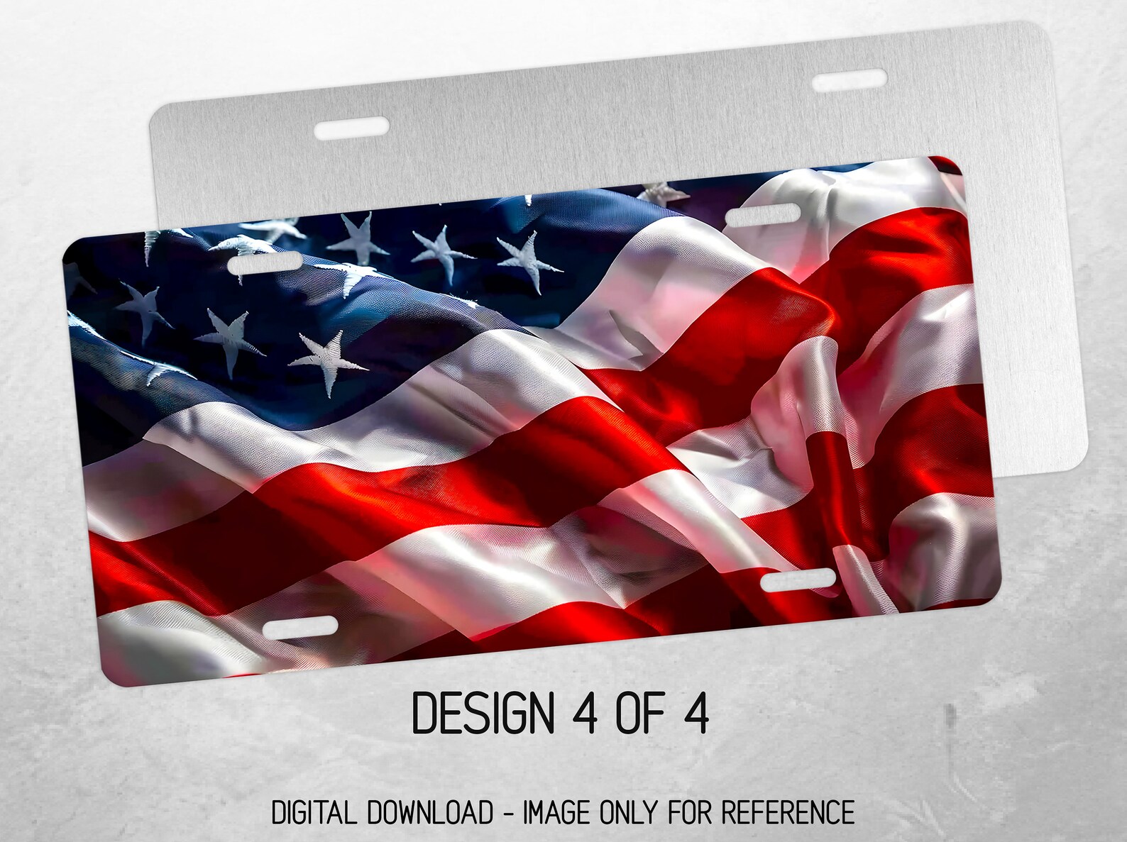 3D American Flag License Plate PNG USA Flag 4th of July License Plate ...