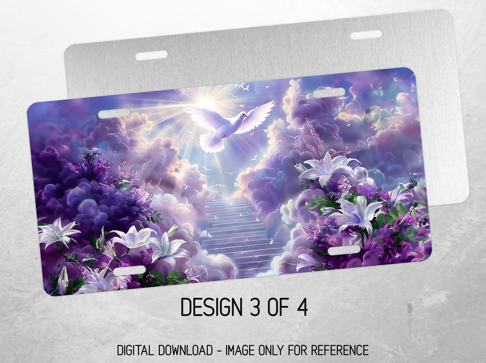 Memorial License Plate PNG Bundle Heaven License Plate Design in Loving ...