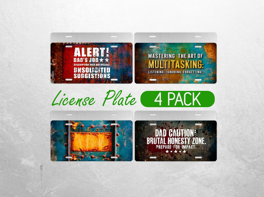 Man Funny Metal License Plate PNG Fun Father Men License Plate Design ...