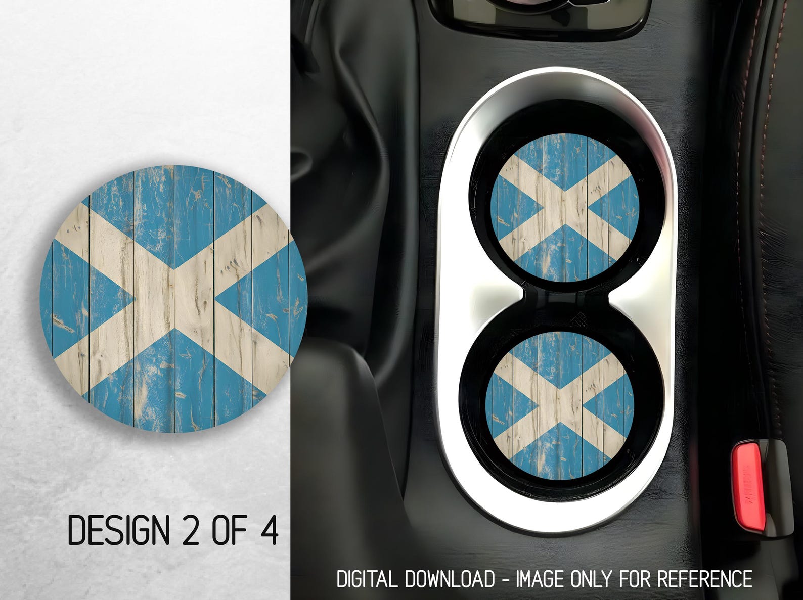 Scotland Car Coaster PNG Bundle Scotland Flag Car Coaster Sublimation ...