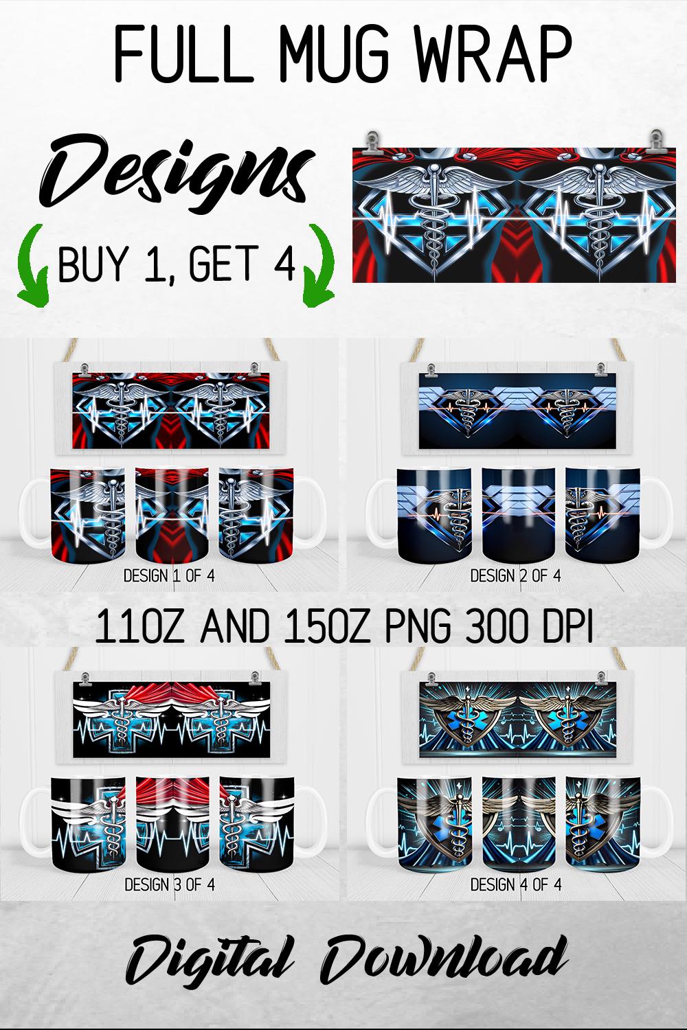 Super Hero First Responder Mug Wrap Bundle Caduceus Medical Mug PNG ...