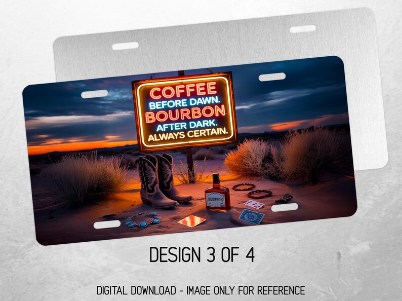 Cowgirl Bourbon License Plate PNG Bundle Might Be Coffee Might Be ...