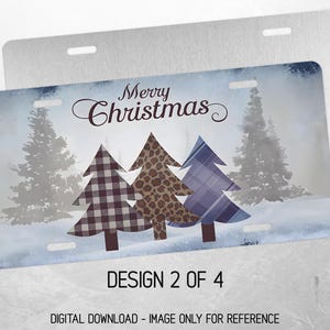 Christmas Tree License Plate PNG Bundle Merry Christmas License Plate ...