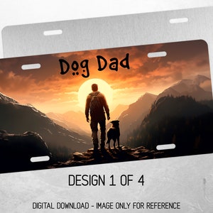 Dog Dad License Plate PNG Bundle Dog Lover License Plate Design Uppy ...