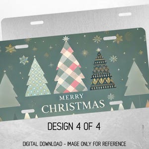 Christmas Tree License Plate PNG Bundle Merry Christmas License Plate ...