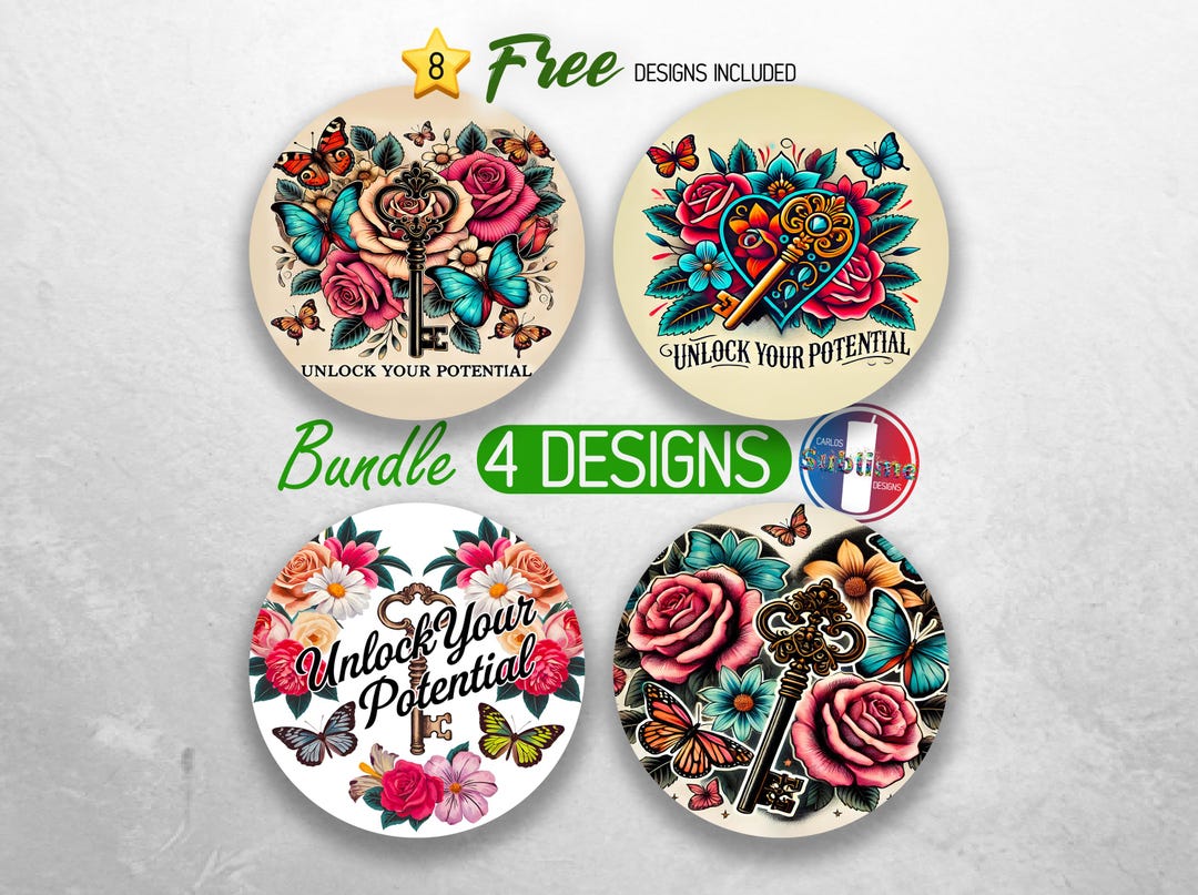 Positive Affirmation Car Coaster PNG Bundle Inspirational Coaster Png ...