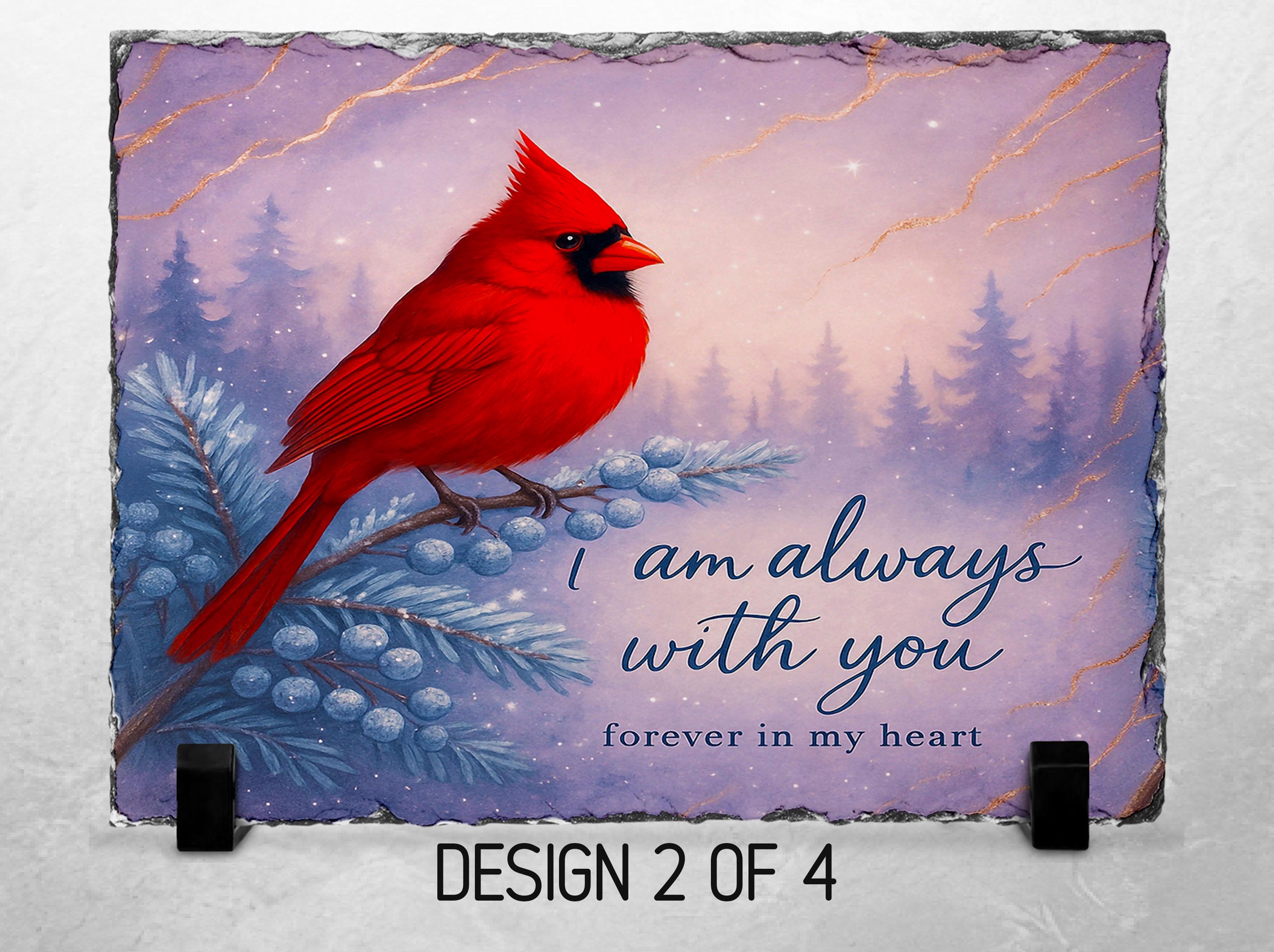 In Loving Memory Slate PNG Memorial Red Cardinal Slate File Bundle ...