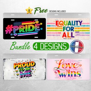 LGBT Pride License Plate PNG Rainbow Gay License Plate Design Love ...