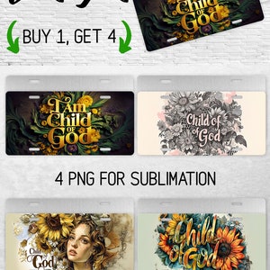 Child of God License Plate PNG Kids Christian License Plate Design ...