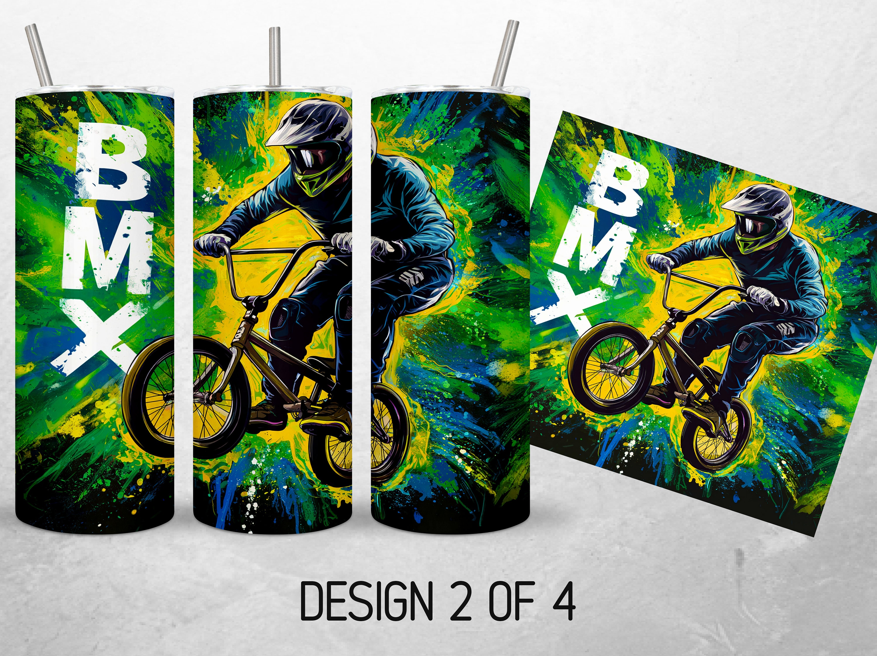 Seamless Graffiti BMX Tumbler Wrap Bundle BMX Biker 20oz Tumbler PNG ...