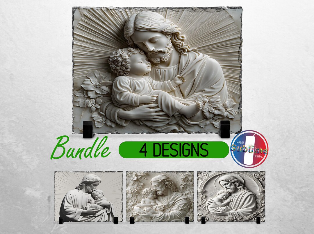 3D Jesus With Baby Slate PNG Christian Bible Slate File Bundle ...