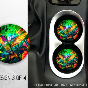 Car Coaster PNG Hummingbird Car Coaster Sublimation Designs Humming ...