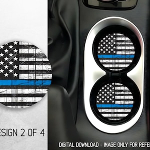 Police Car Coaster PNG Bundle Police Officer Car Coaster Sublimation ...