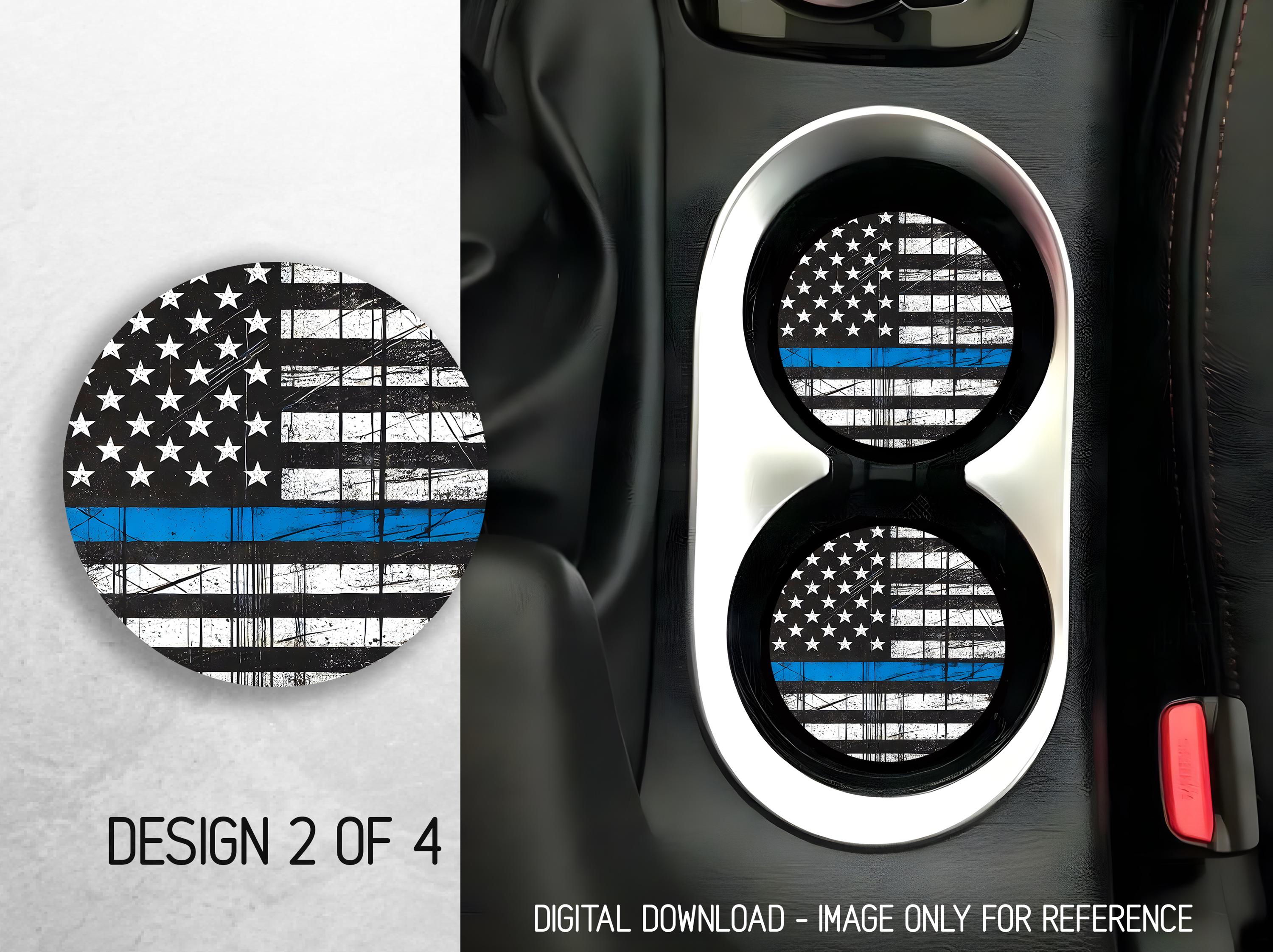 Police Car Coaster PNG Bundle Police Officer Car Coaster Sublimation ...
