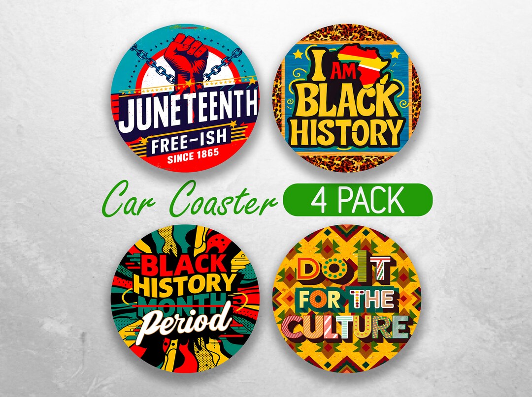 Celebrate Juneteenth Car Coaster PNG Black History Car Coaster ...