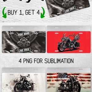 Vintage Motorcycle License Plate PNG Man Classic Motorcycle License ...