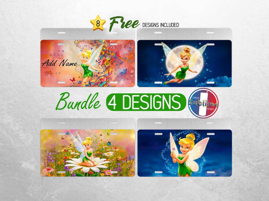 3D Enchanted Fairy License Plate PNG Cute Princess License Plate Design ...