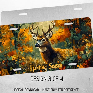 Camo Deer License Plate PNG Elk Hunting Season License Plate Design ...
