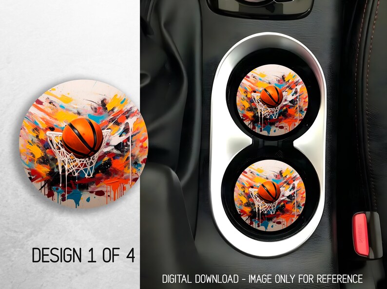 Basketball Car Coaster PNG Grafitti Sport Car Coaster Sublimation ...