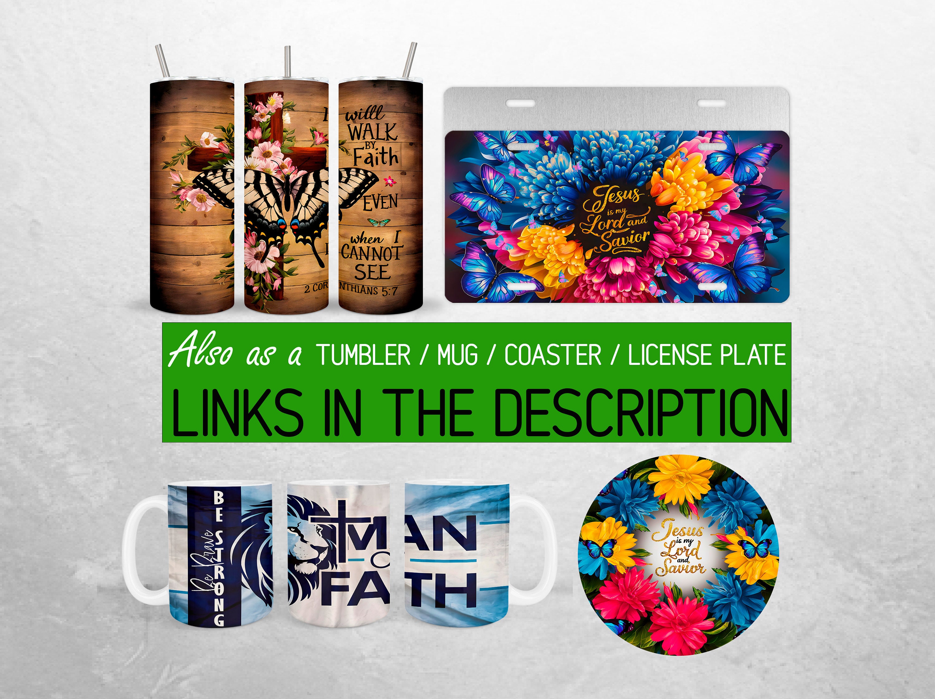 Faith Christian License Plate PNG Bible Verse License Plate Design ...