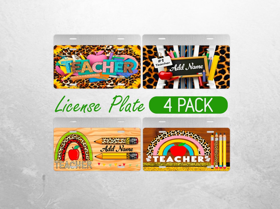 School Teacher License Plate PNG Personalized Teacher License Plate ...