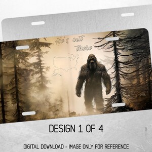 Bigfoot License Plate PNG Nature Sasquatch License Plate Design Wild ...