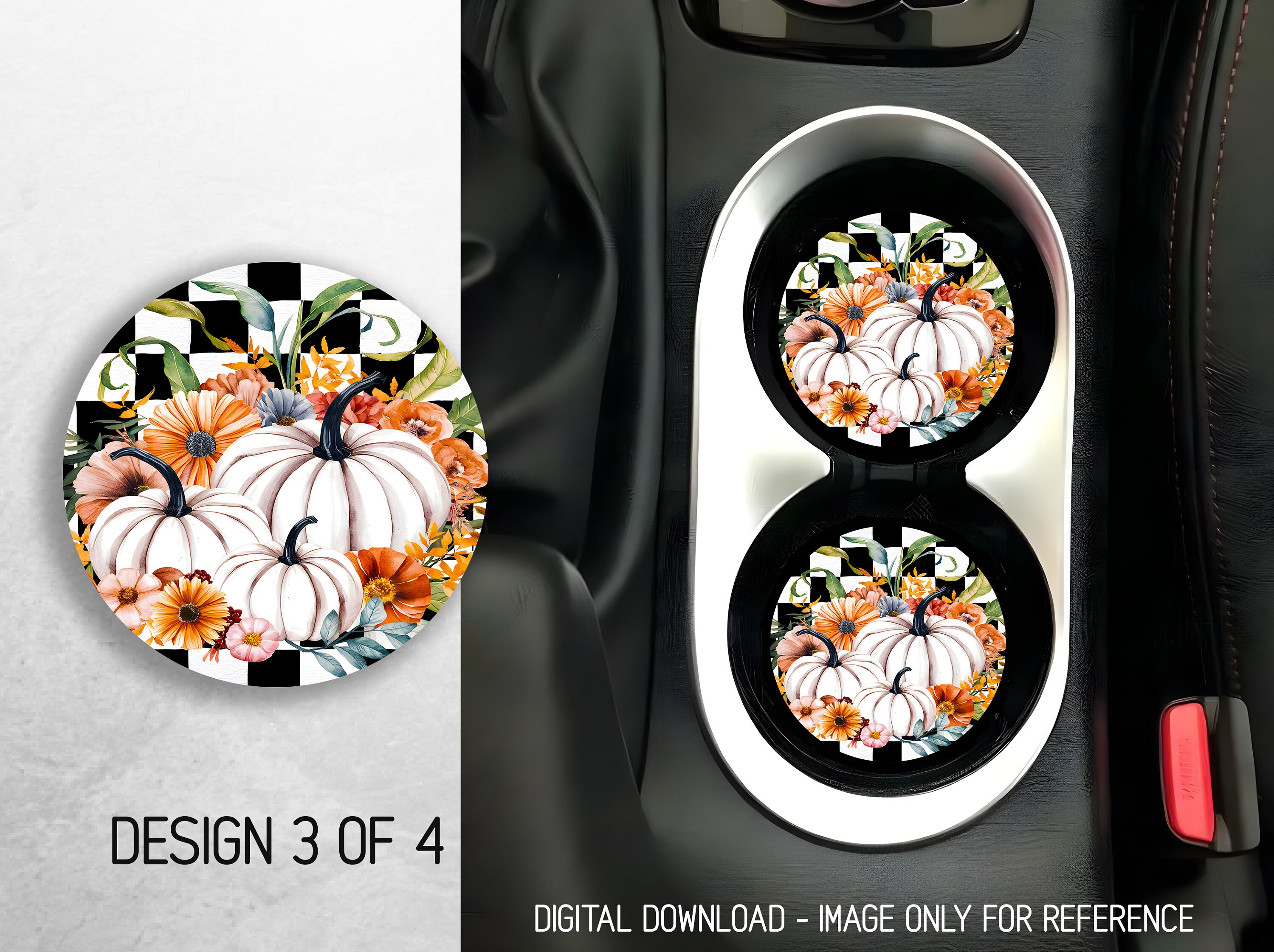 Pumpkin Fall Car Coaster PNG Bundle Country Fall Coaster Png ...