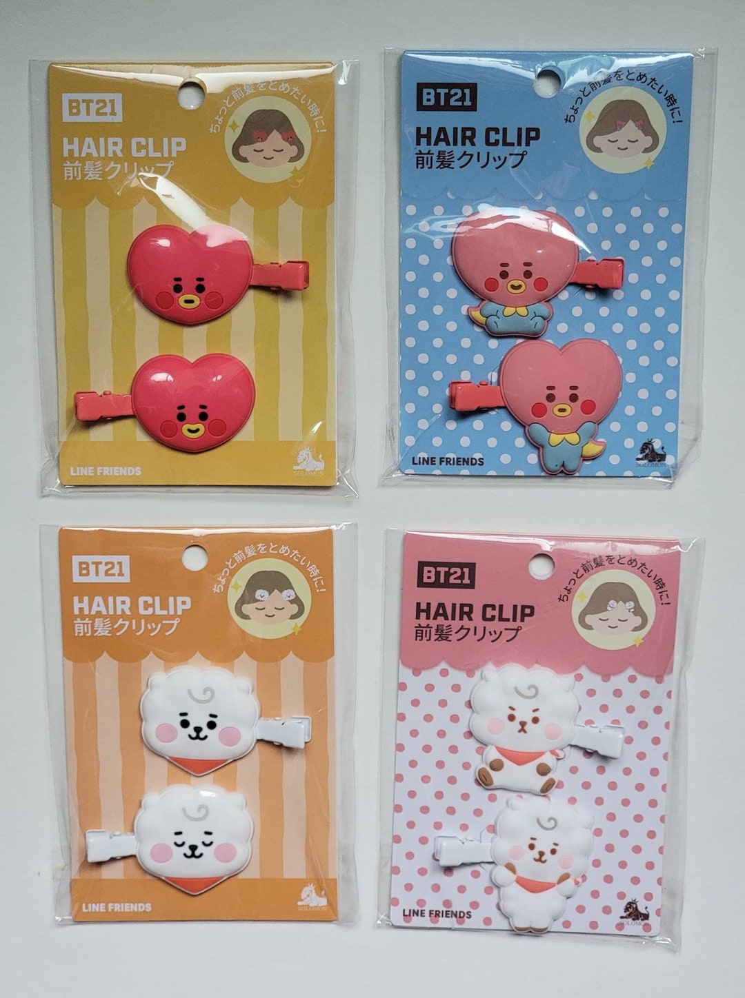 BT21 Tata Rj Hair Clip | Hair Pin Official Merchandise - Etsy