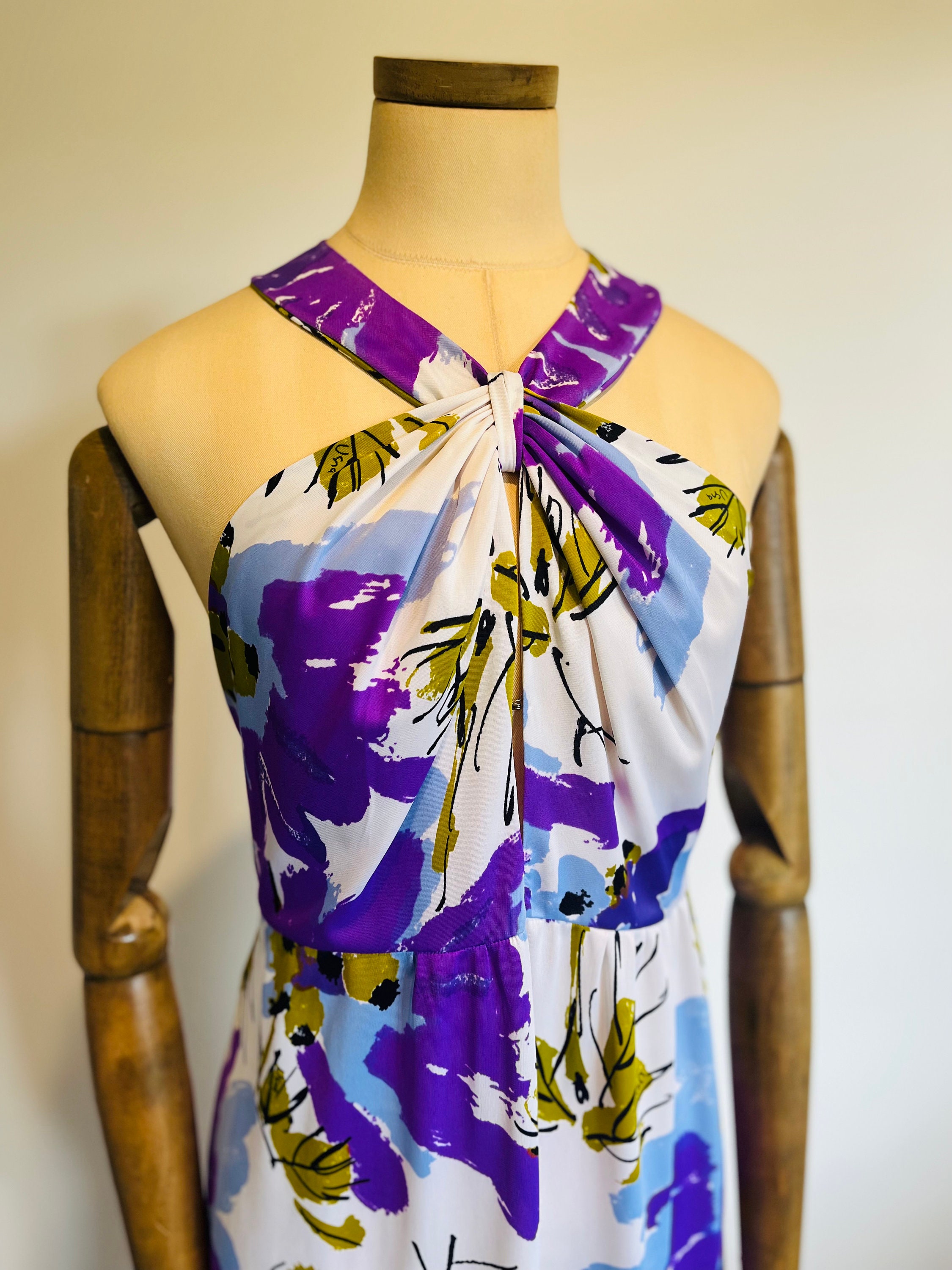 Original 60's 70's Vera Neumann Print Maxi Slip Dress. - Etsy