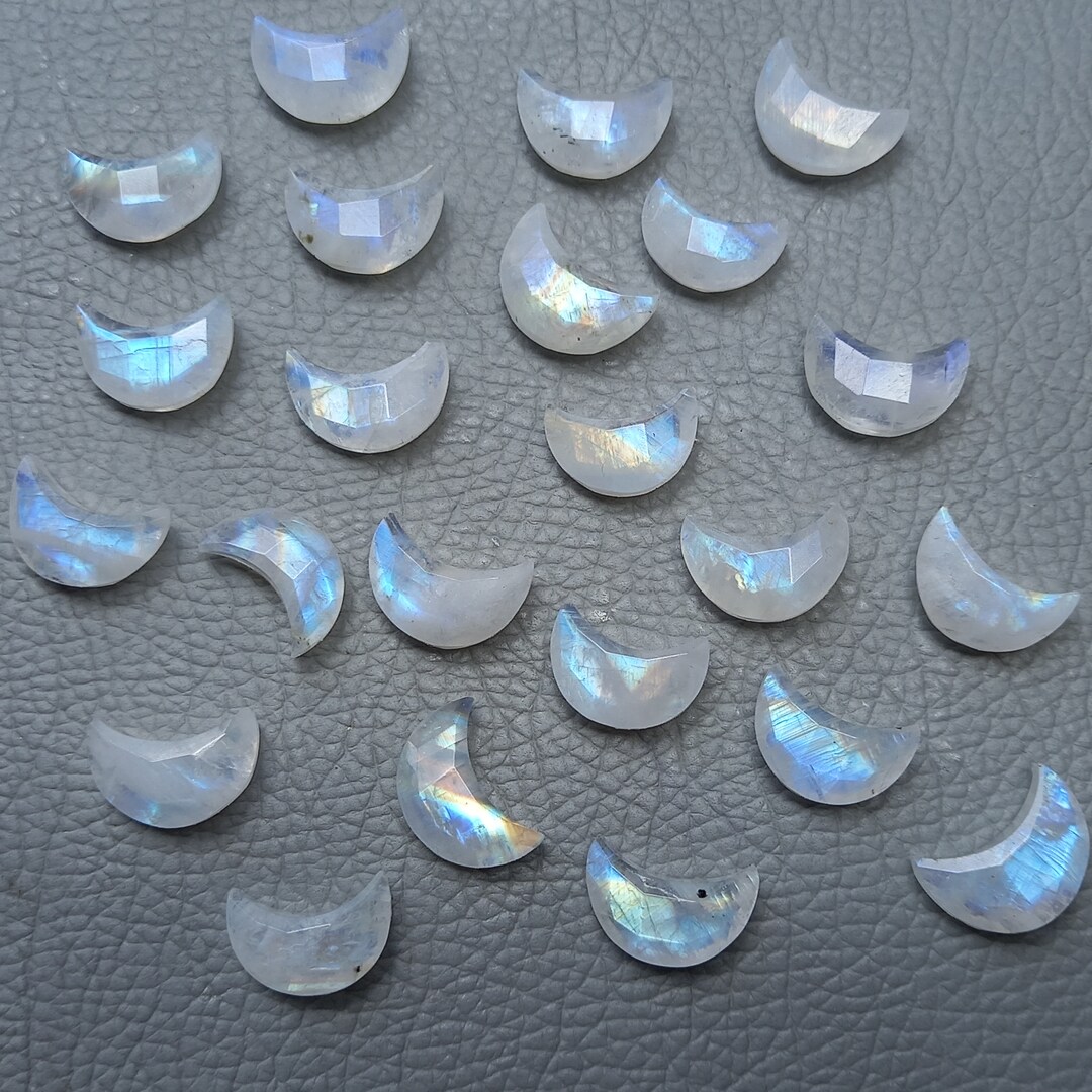Moonstone Moons Gemstone Rainbow Moonstone Both Side Faceted, Flashy ...