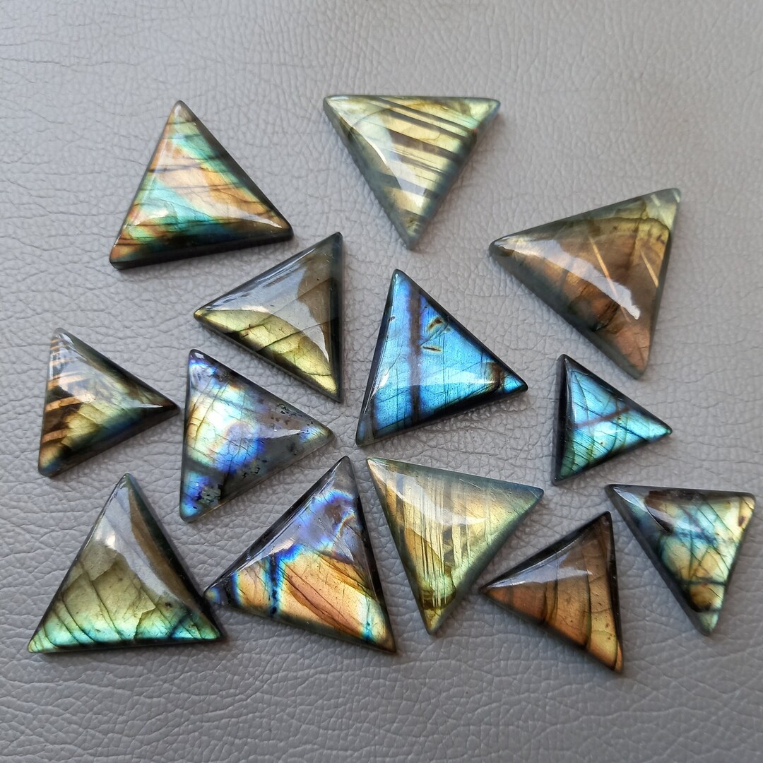 Triangle! Labradorite Cabochons, Rare Multi Blue Golden 20 - 25MM ...