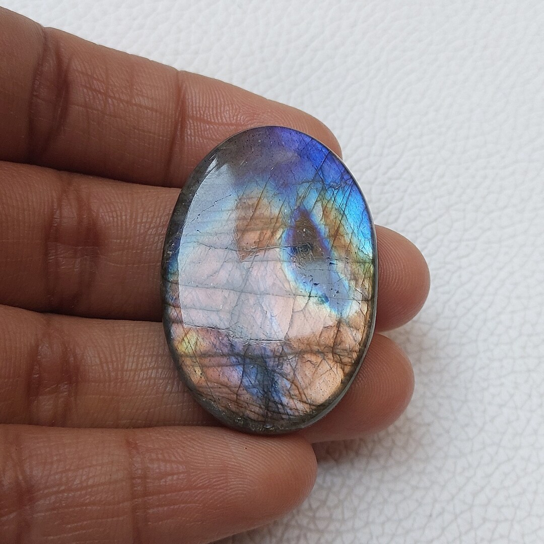 Unique Pink Labradorite Cabochon, Rare Multi Pink Flashy Oval Shape ...