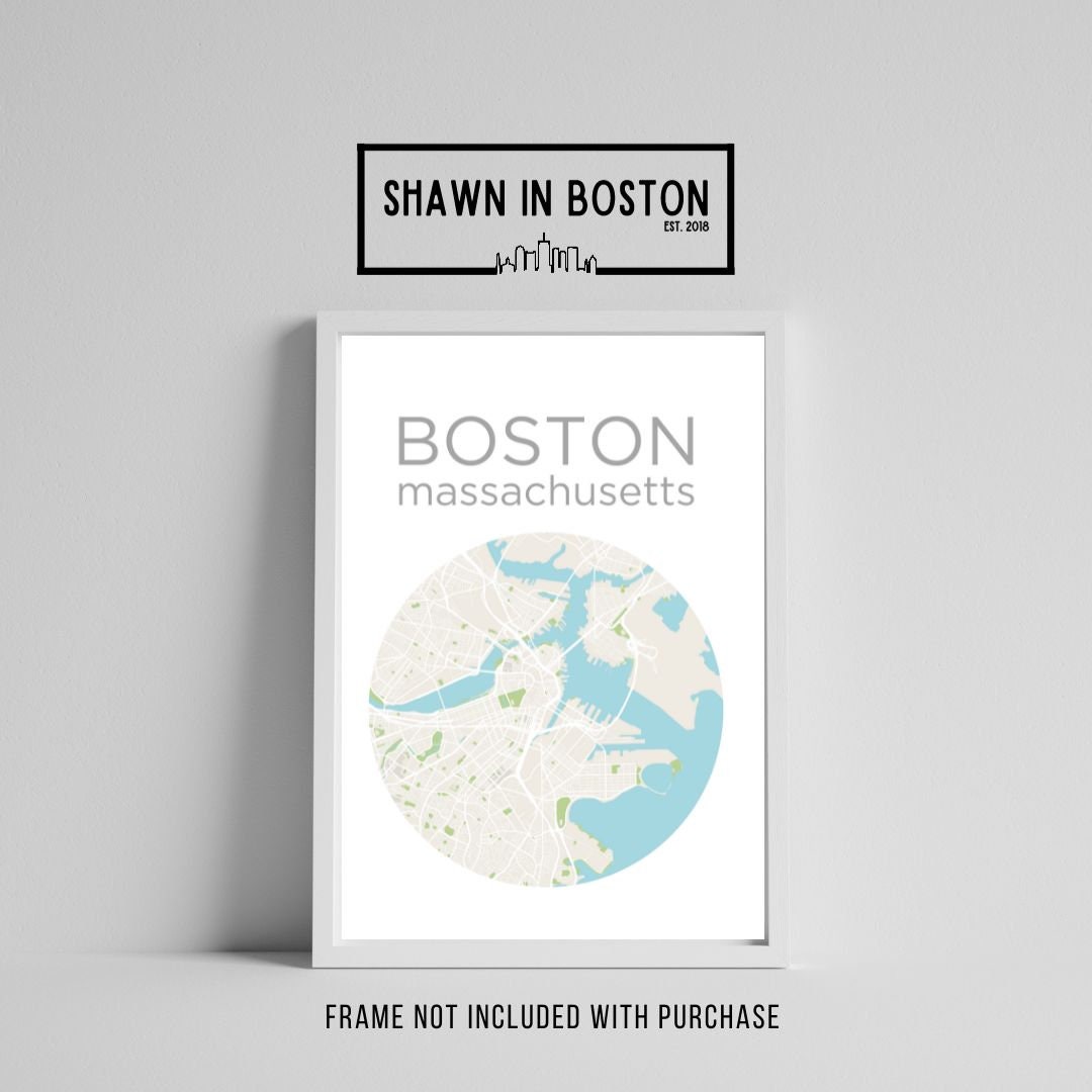 POSTER | Boston City Map Poster, Print, Canvas, Foam Board - Etsy