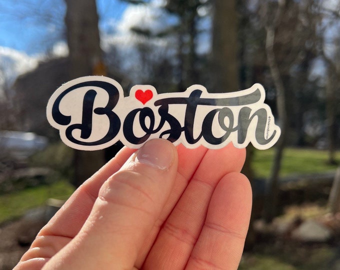 BOSTON Sticker Vinyl Weatherproof Two Sizes FREE SHIPPING - Etsy