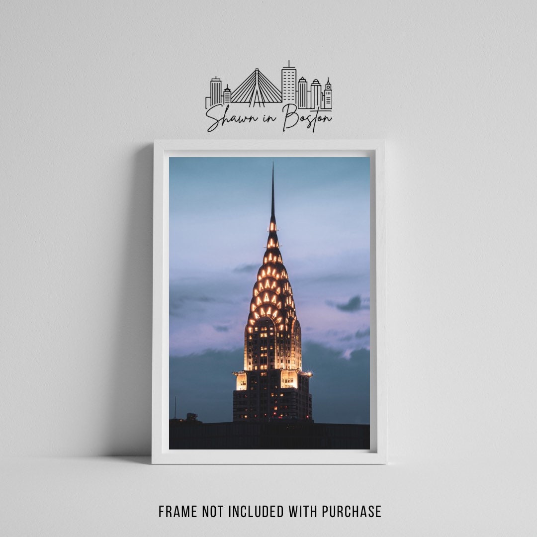 PHOTO Chrysler Building at Night Paper Canvas & Foam - Etsy