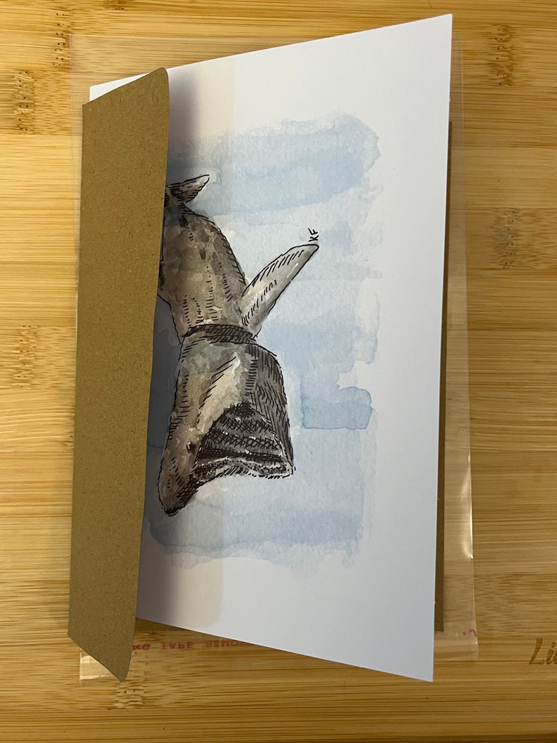 Basking Shark (01) Watercolor Print; Blank Card - Etsy