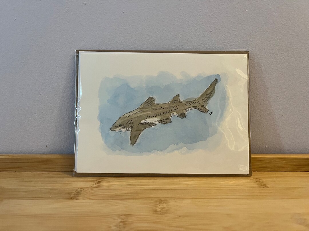 Lemon Shark (02) Watercolor Print; Card - Etsy